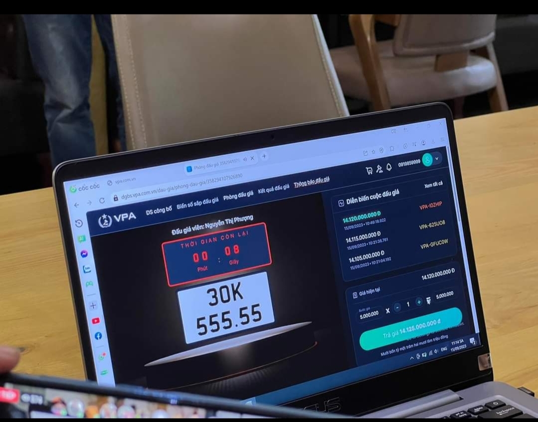 Biển số Hà Nội VIP 30K-55555 được rao bán lại giá 20 tỷ đồng gây sốt